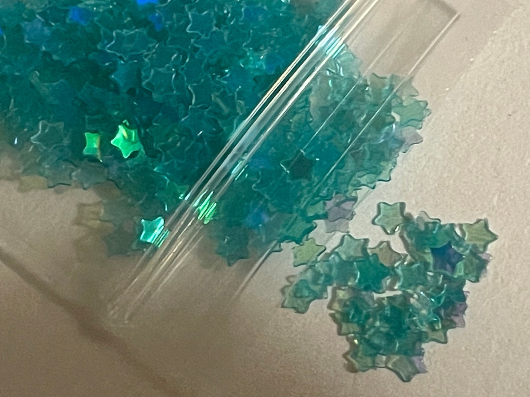 Tiny Aqua Blue Irredecent Star Confetti , 3 Mm (28) - Etsy
