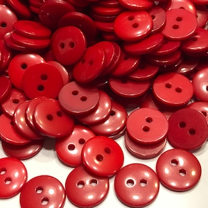 30 Piece Assorted Small Red Tone Acrlic Button Mix, 11 Mm (27) - Etsy