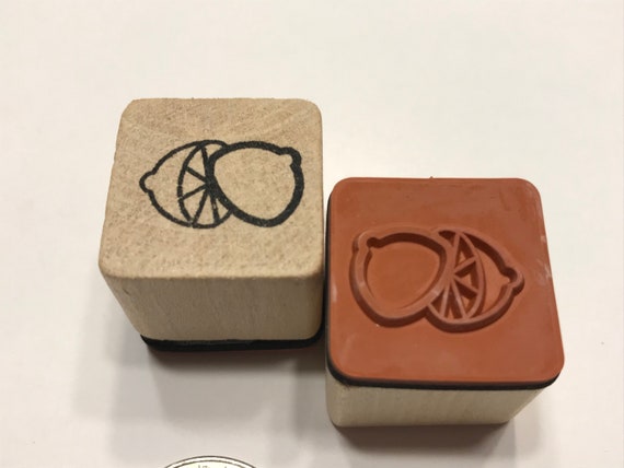 Small Lemon Rubber Stamp 20 Mm BB4/3 | Etsy