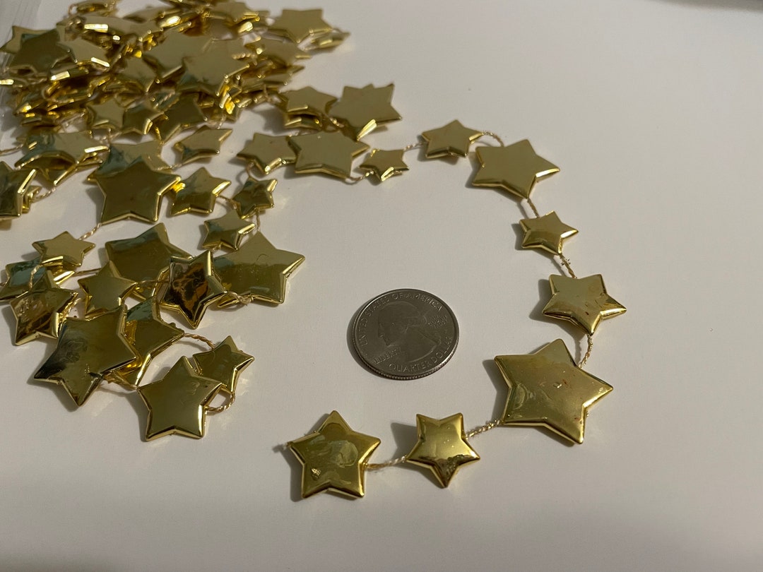 9 Feet, Shiny Gold Acrylic Star Garland A2 - Etsy