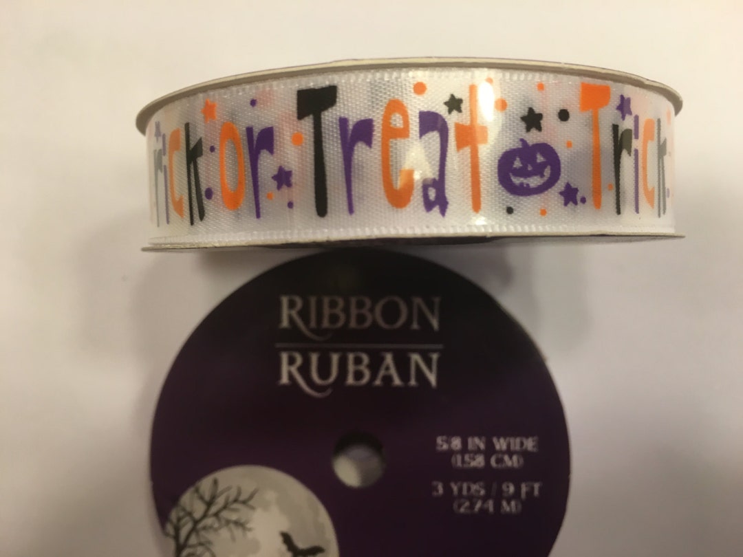 9 Feet of Colorful Trick or Treat Ribbon, 5/8 Inches Wide (MR7) - Etsy