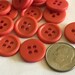 30 Count Small True Red Acrylic Buttons, 15 Mm B2 - Etsy