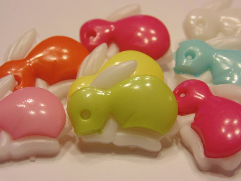 5 Assorted Bunny Buttons 21 X 16 Mm 27 - Etsy