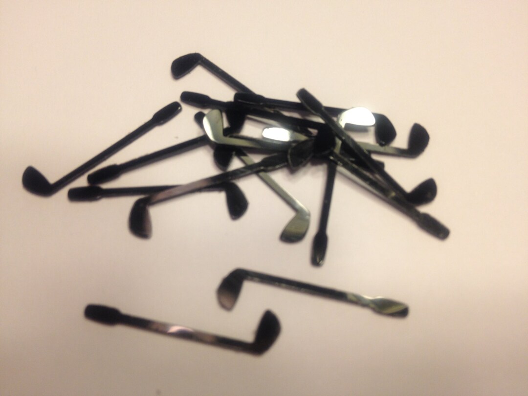 Small Black Golf Clubs Confetti / Sequins, 22 Mm (19)C - Etsy