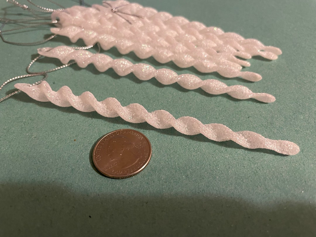 8 Count Plastic Glitter White Color Icicles, 130 Mm, (RR41) - Etsy