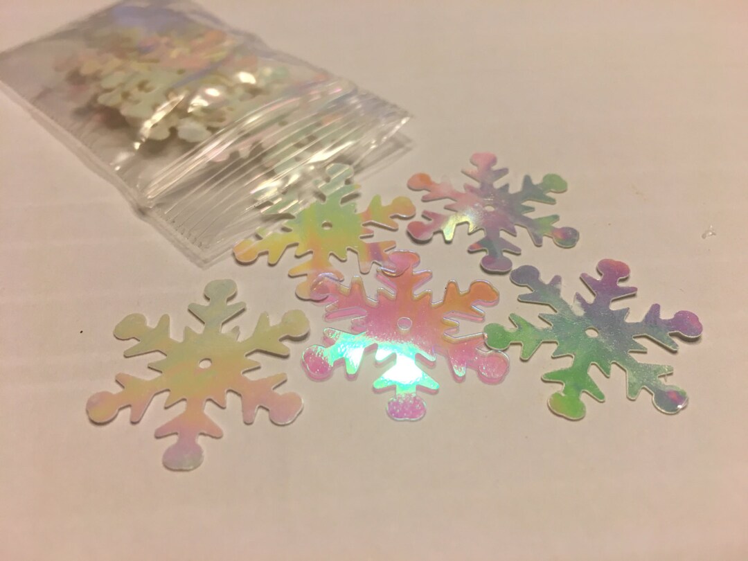 20 Piece Iridescent Snowflake Sequins / Confetti, 25 Mm (30M)+ - Etsy