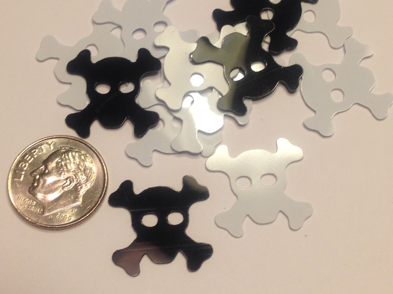 20 Skull Crossbones Confetti / Sequins 17 X 18 Mm 18 | Etsy