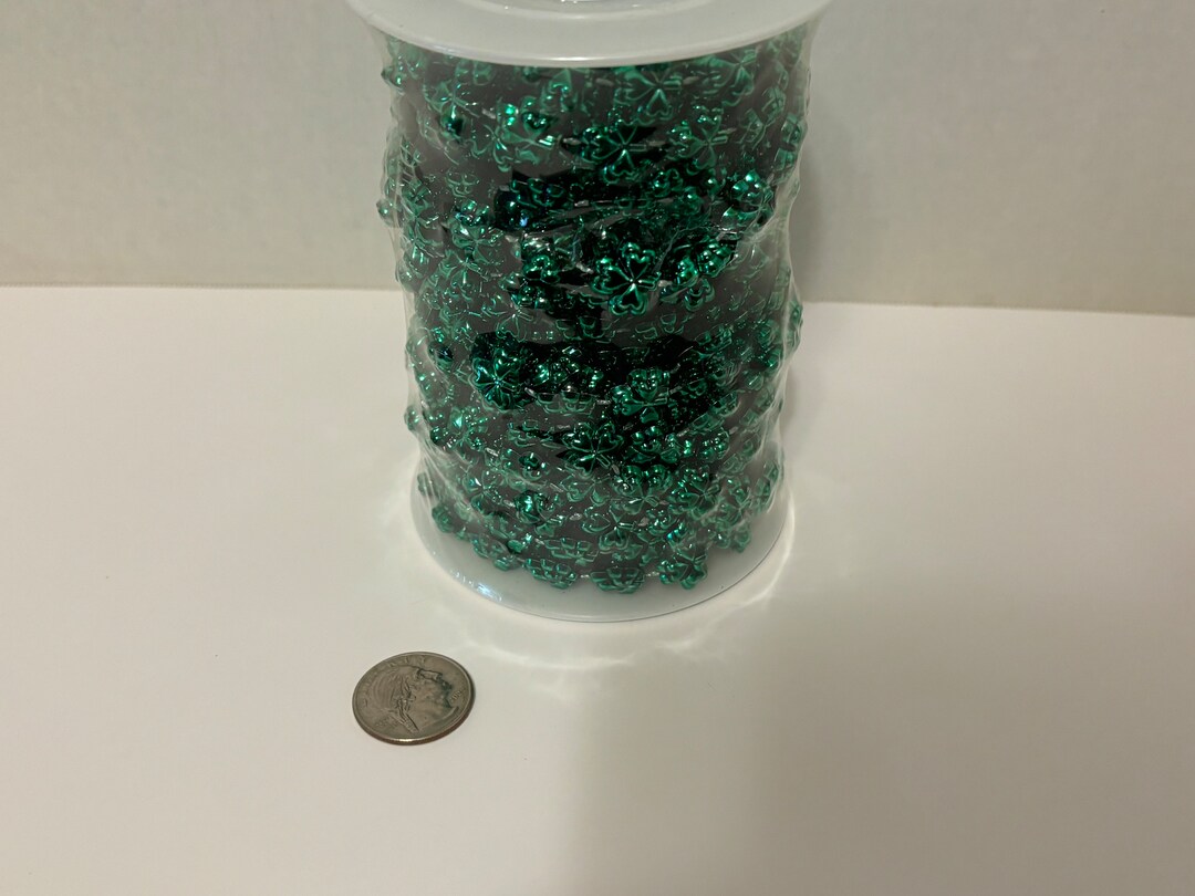 30 Feet Acrylic Green Shamrocks Garland BRB2 - Etsy