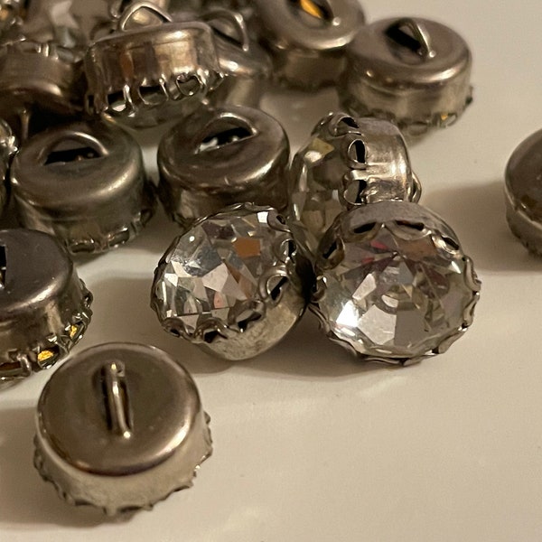 Rhinestone Shank Buttons - Etsy