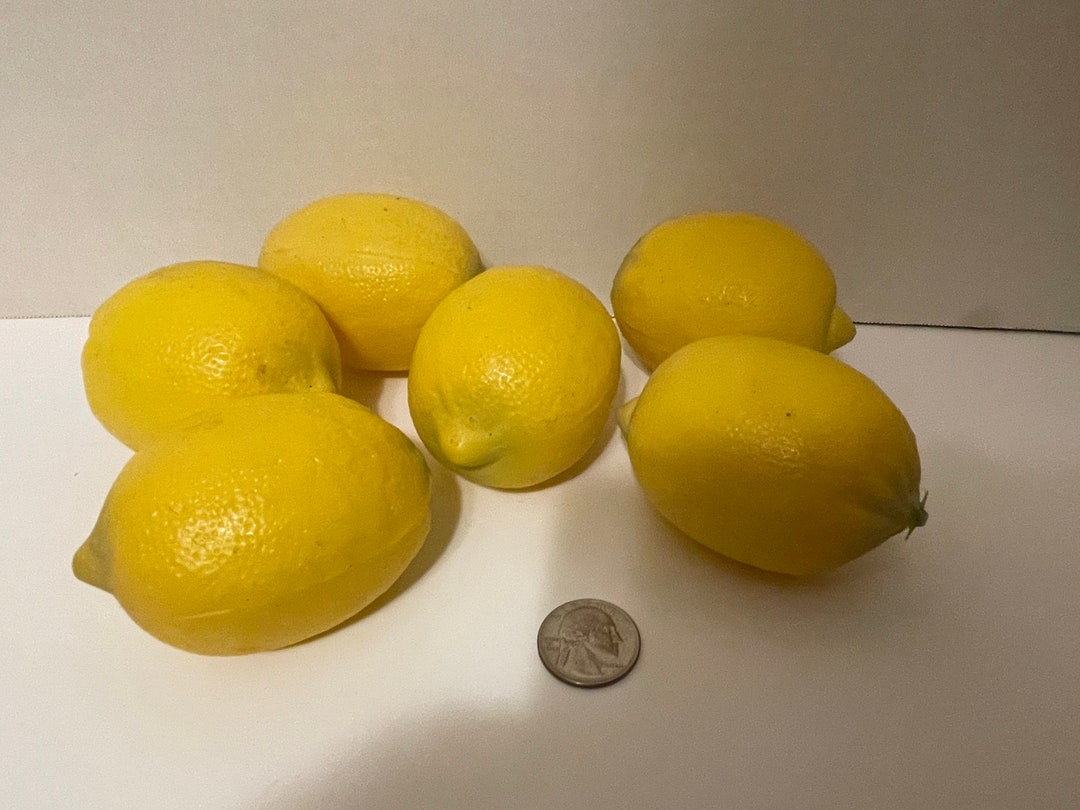 6 Large Plastic-coated Lemons About 3 Inches MR33 - Etsy