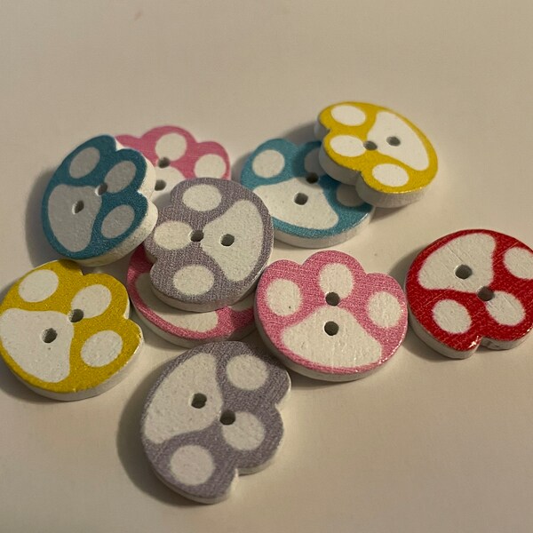 Paw Print Buttons - Etsy