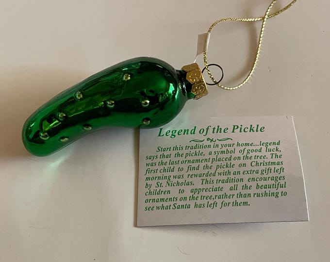 Acrylic Christmas Pickle, Ornament, Tradition, Vintage, 2.5 Inches Long ...