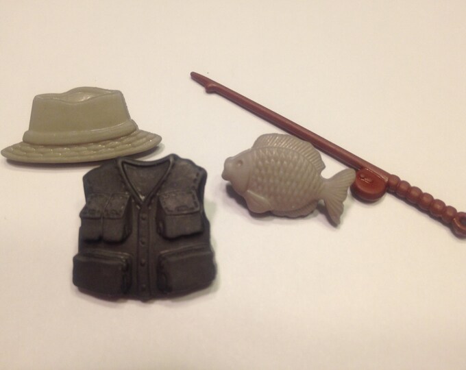 4 Piece Fishing Button Embellishment Mix, 20-50 Mm 41 - Etsy