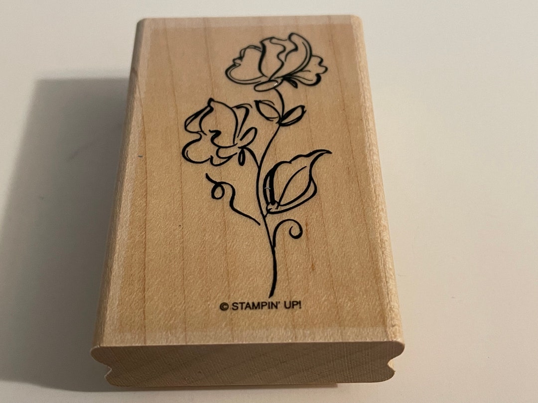 Large Flower Stem Rubber Stamp, 2.75 Inch Tall (BB4/19) - Etsy