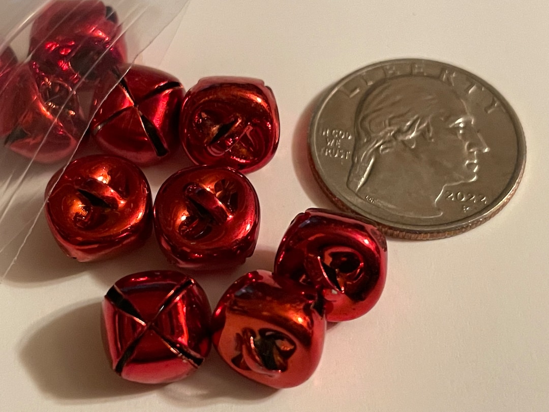 10 Count Small, Tiny Red Color Jingle Bells, 9 Mm (F5) - Etsy