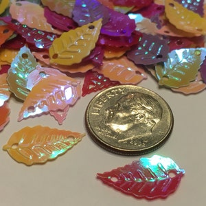 30 Iridescent Leaf Sequins, 9 X 16 Mm (28) - Etsy