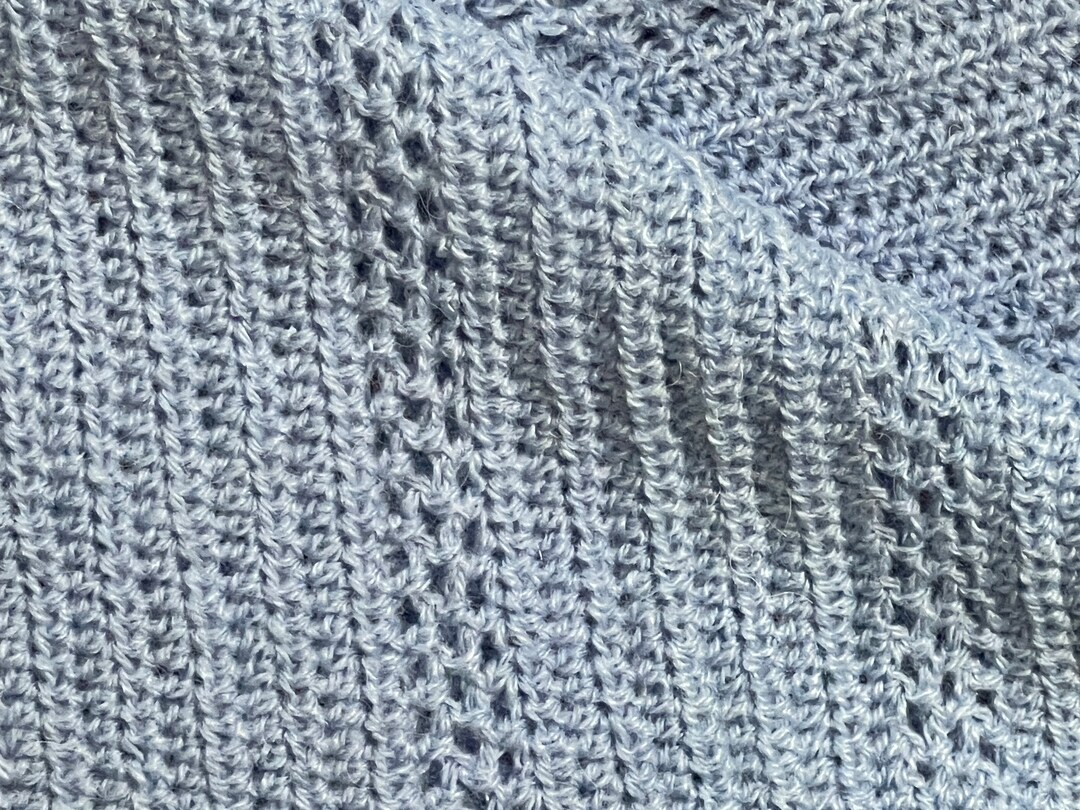 32 X 45 Inches Light Blue Crochet Baby Blanket - Etsy