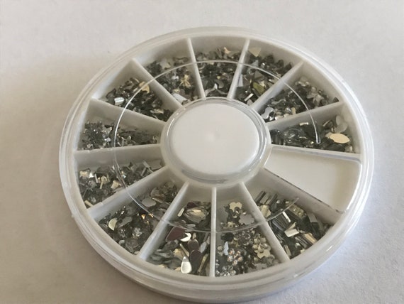 600 Count Clear Silver Nail Art Wheel 3-5 Mm B6 - Etsy