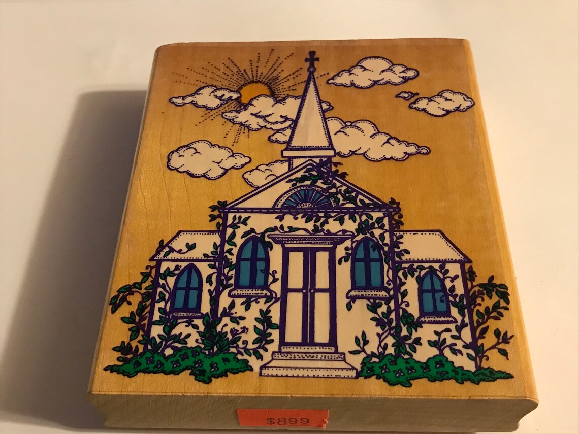 LARGE / HUGE Church Rubber Stamp 4 Inch Tall BB4/10 | Etsy