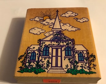 Church Rubber Stamp | Etsy