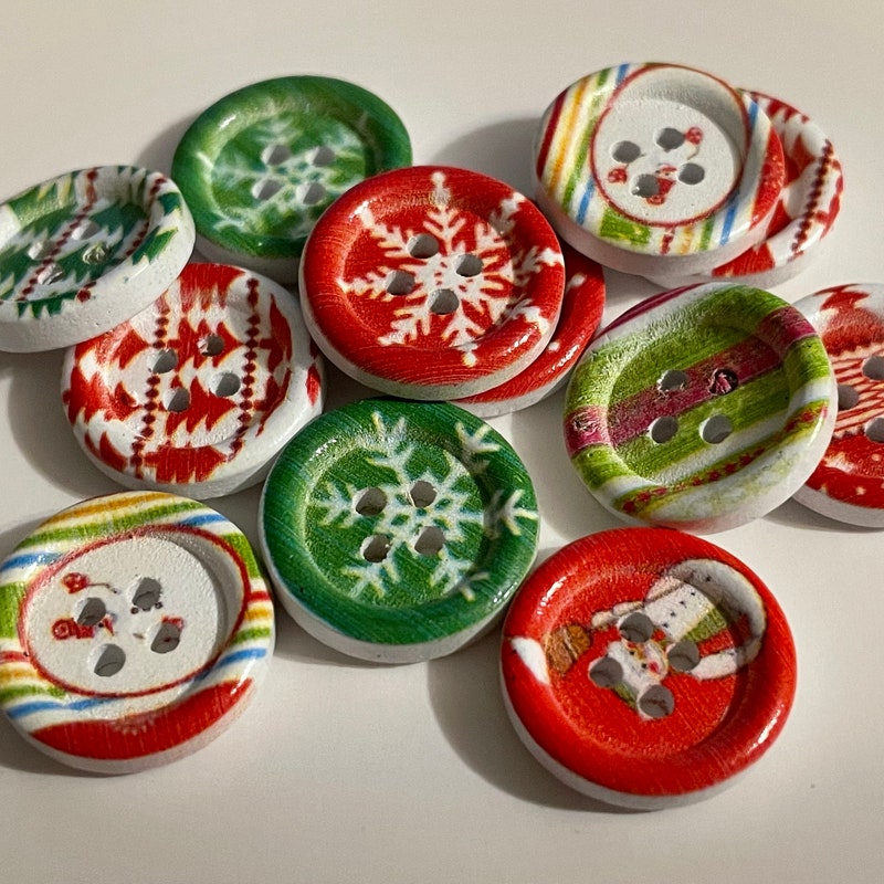 Christmas Buttons - Etsy