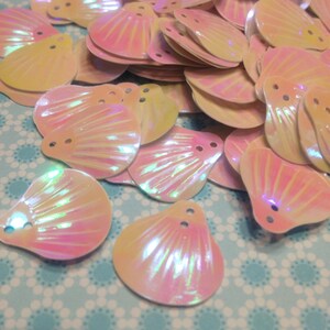15 LARGE Iridescent Sea Shell Sequins / Confetti , 17 X 20 Mm (18) - Etsy