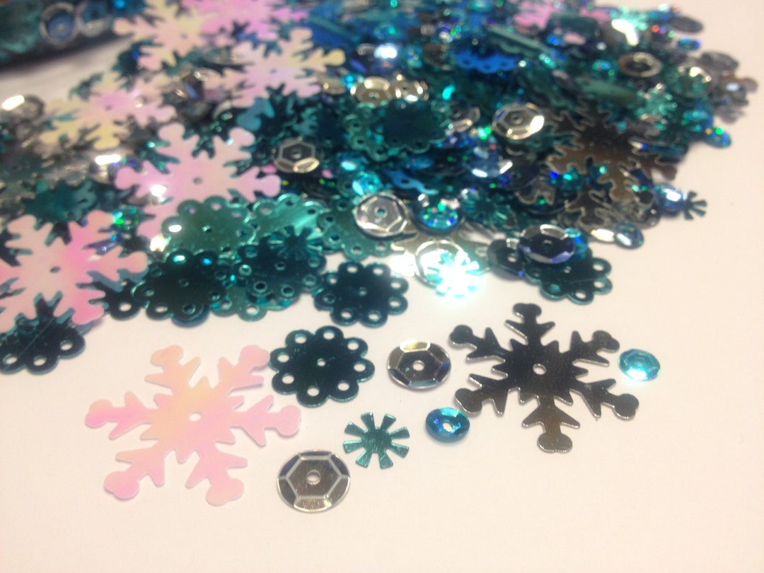 150-200 Piece Assorted Winter Sequins / Confetti Mix , 4-25 Mm (18) - Etsy