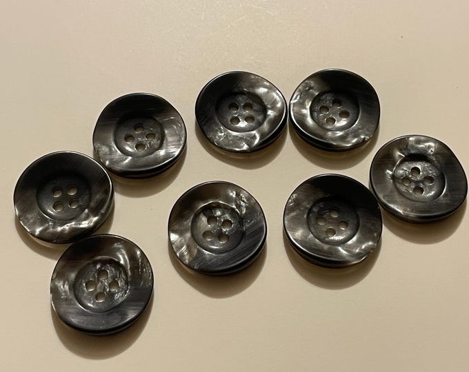 8 Count Dark Gray Color Buttons, 25 Mm (B5) - Etsy