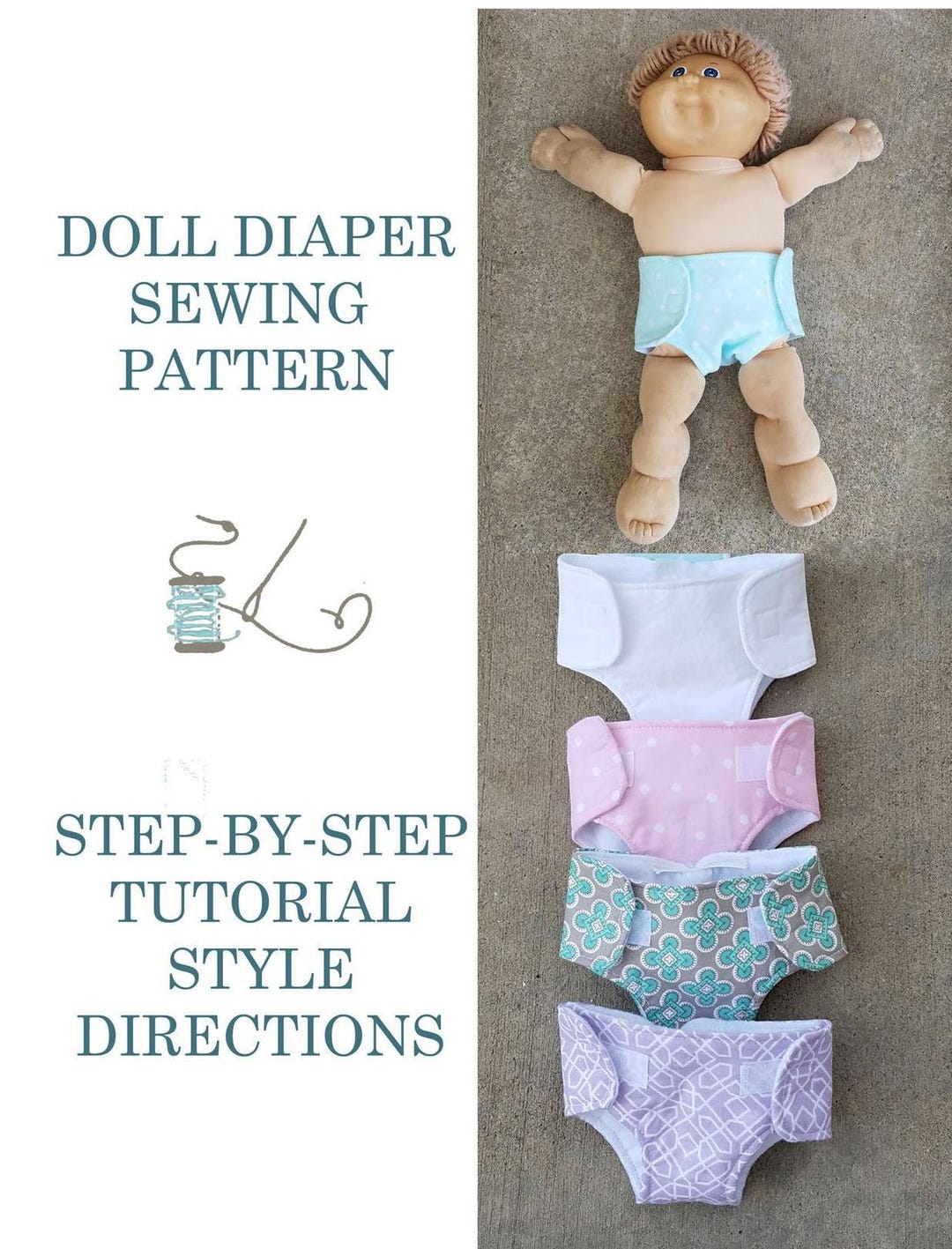 Doll Diapers Sewing Pattern Digital Download - Etsy