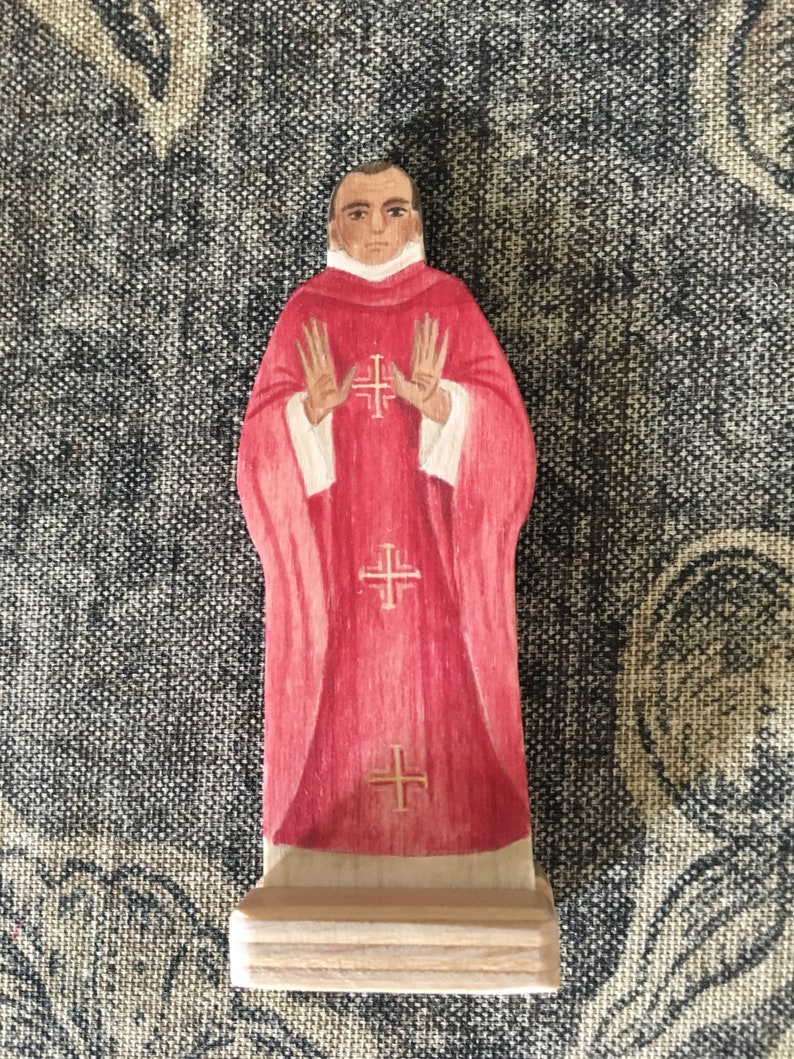 One Wood Priest Figure Painted | Etsy