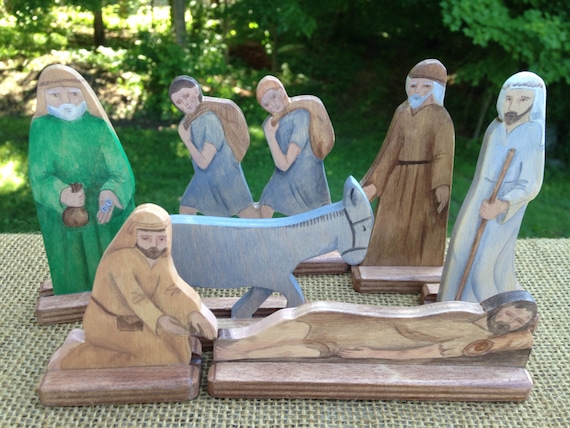 The Good Samaritan Wood Figures - Etsy
