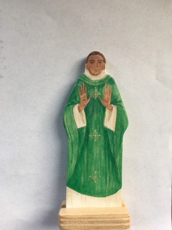 One Wood Priest Figure Painted | Etsy