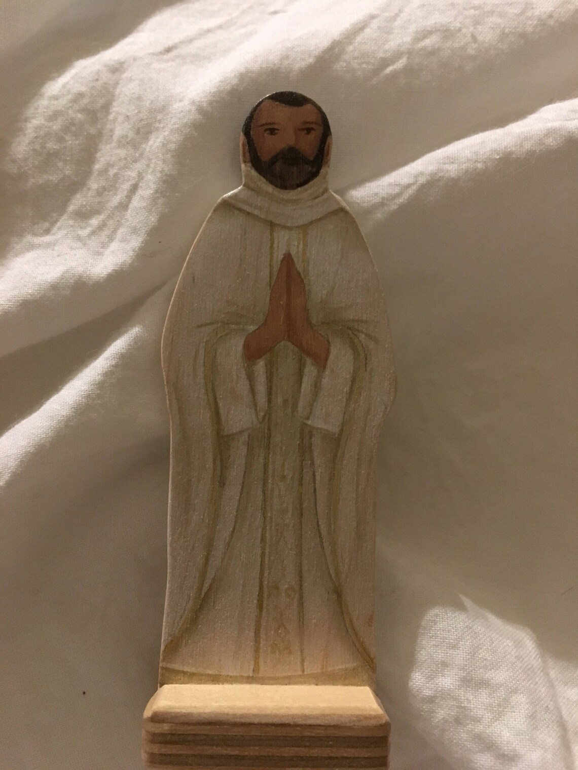 One Wood Priest Figure Painted | Etsy