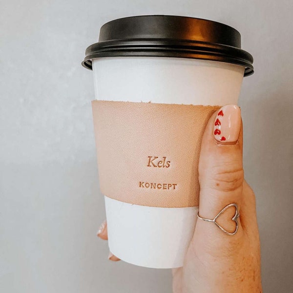 Leather Cup Sleeve - Etsy