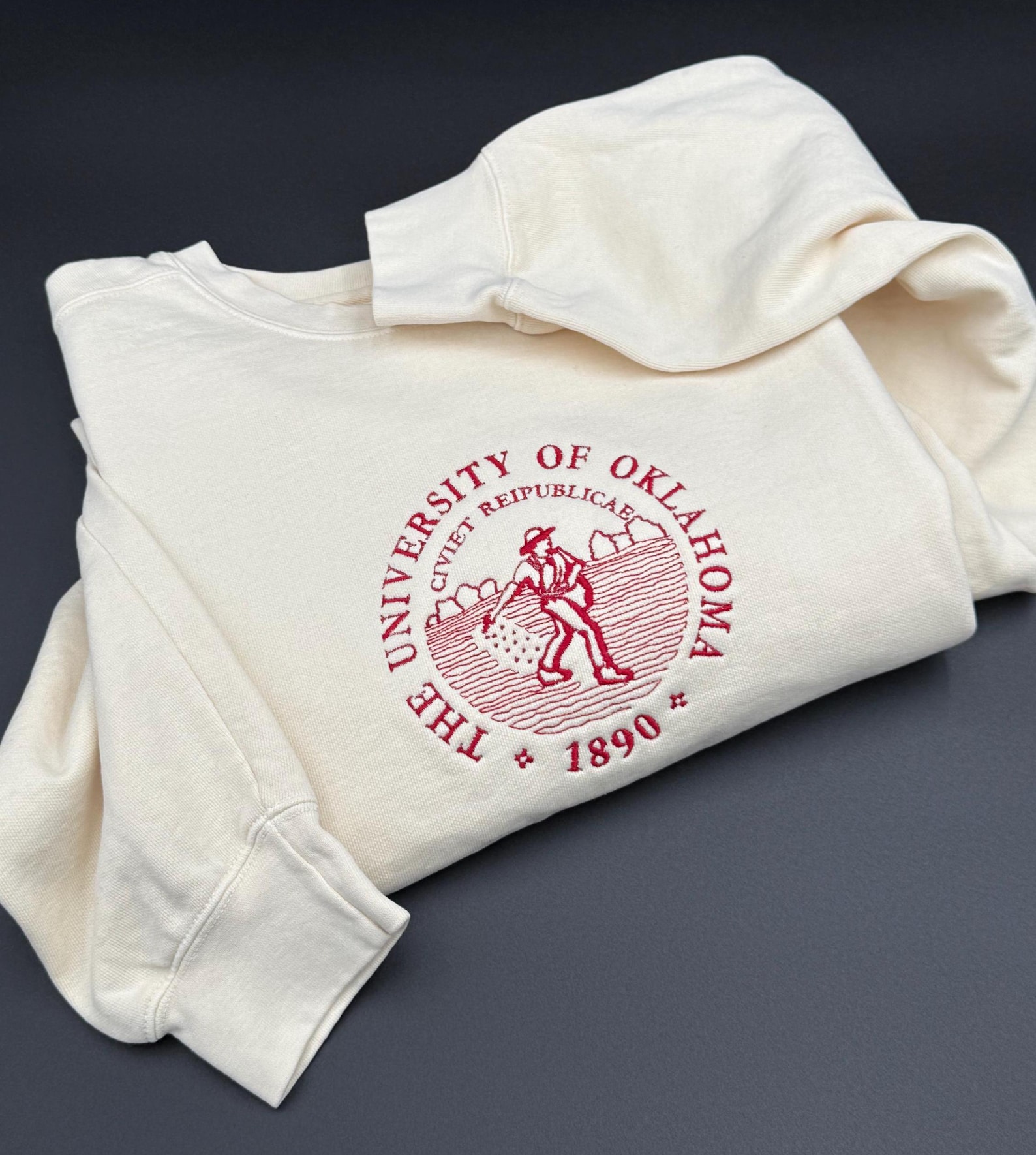 Custom Embroidered University of Oklahoma Seed Sower Sweatshirt-vintage ...