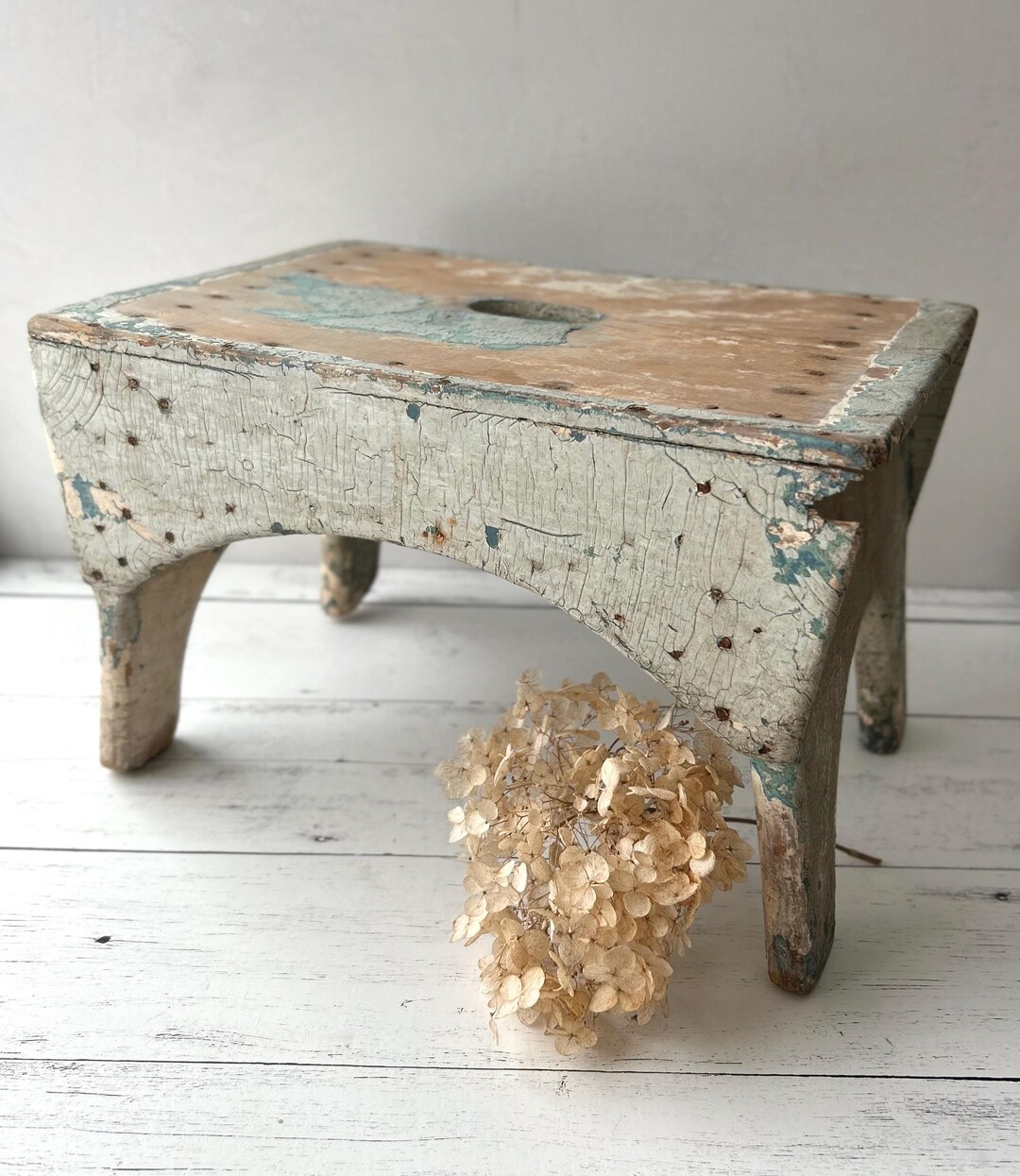 Vintage Primitive Wood Foot Stool - Etsy
