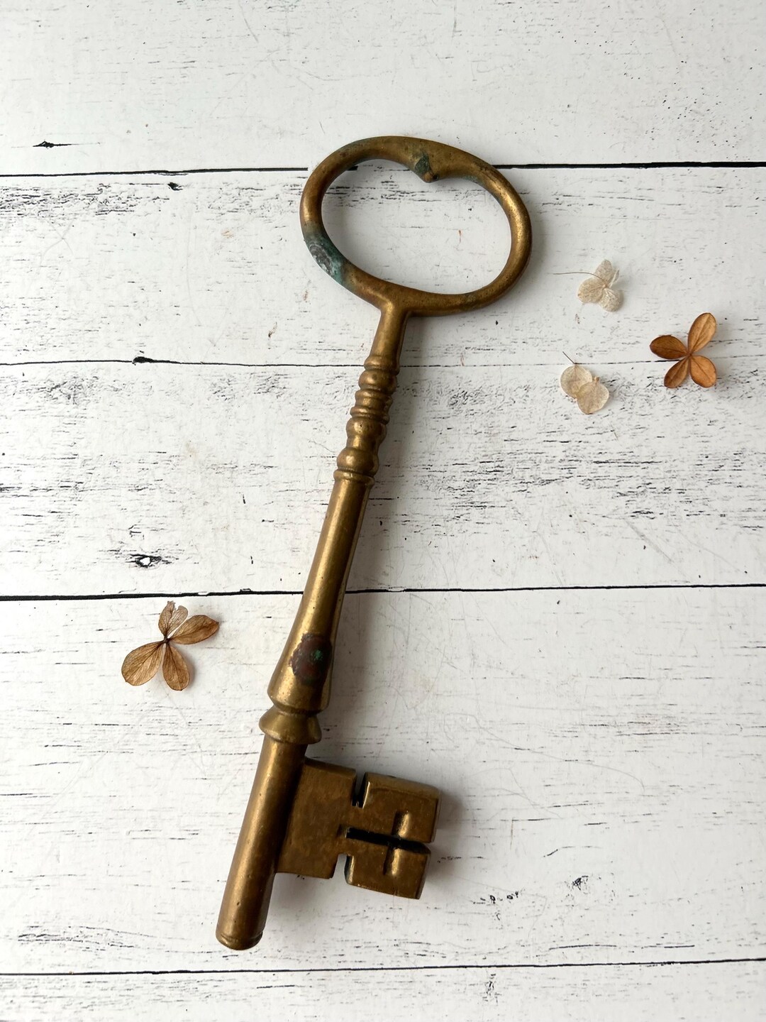 Vintage Large Brass Key - Etsy