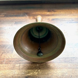 Antique Large Brass School Bell - Etsy