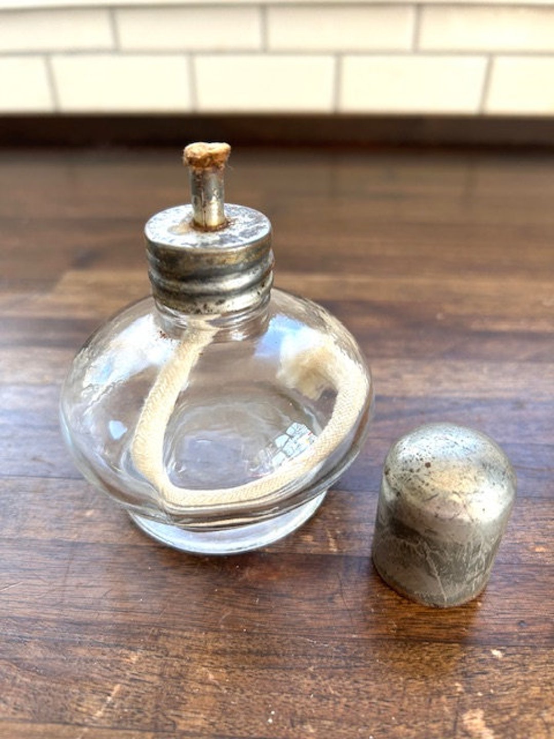 Vintage Glass Alcohol Lamp - Etsy