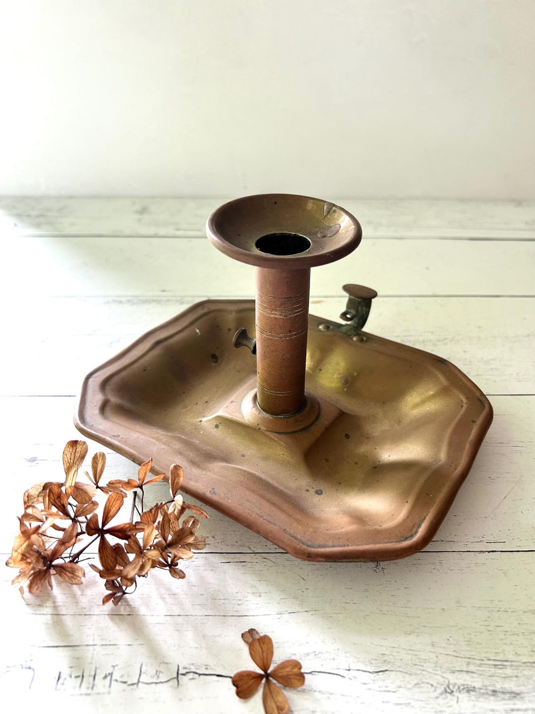Antique Brass Push-up Candle Holder - Etsy