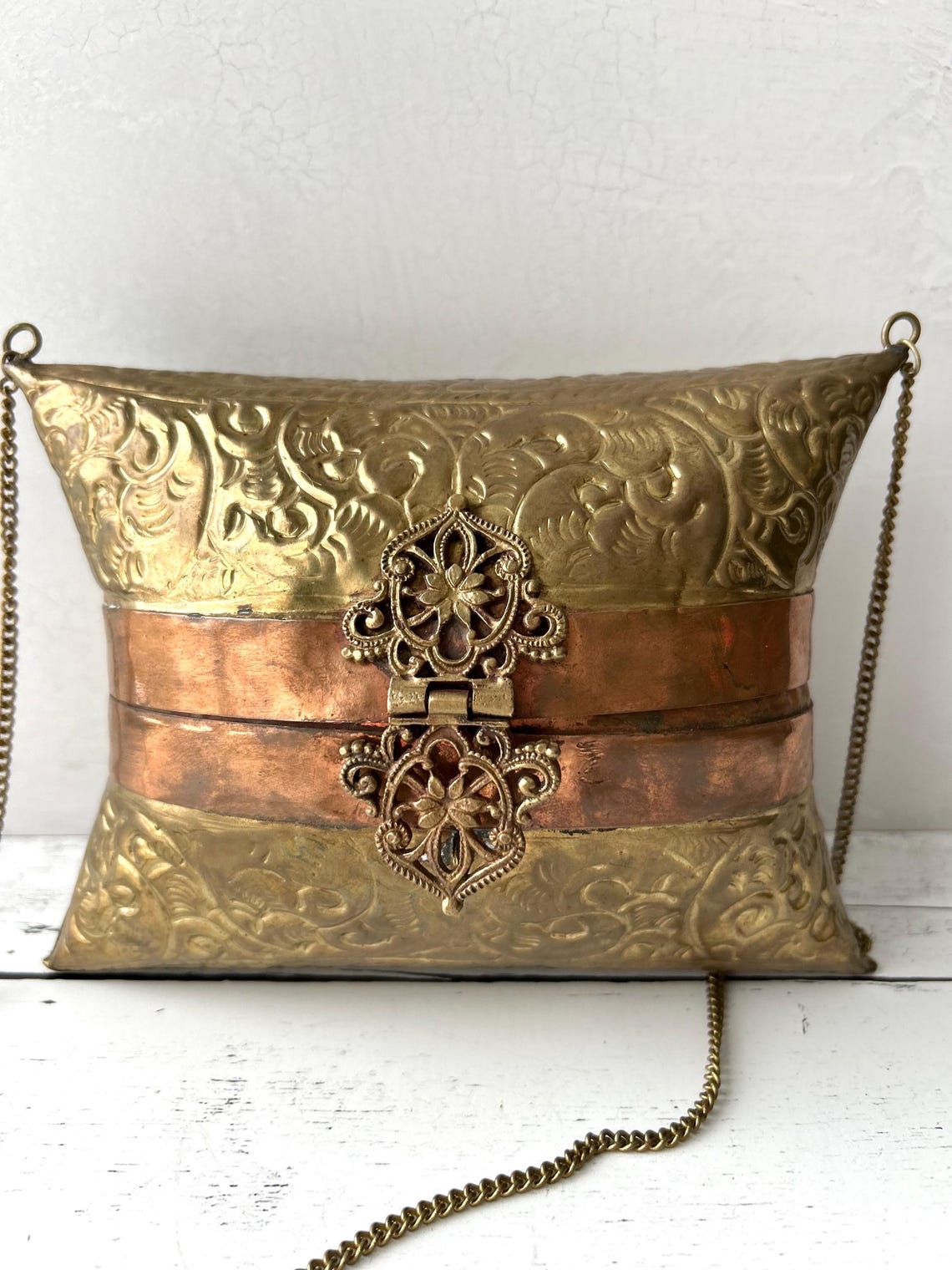 Vintage Brass Pillow Purse - Etsy
