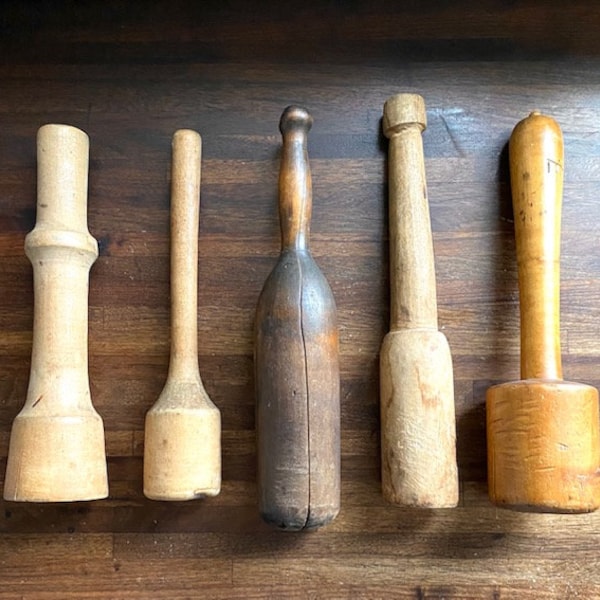Antique Wood Masher - Etsy