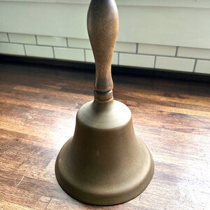 Antique Large Brass School Bell - Etsy