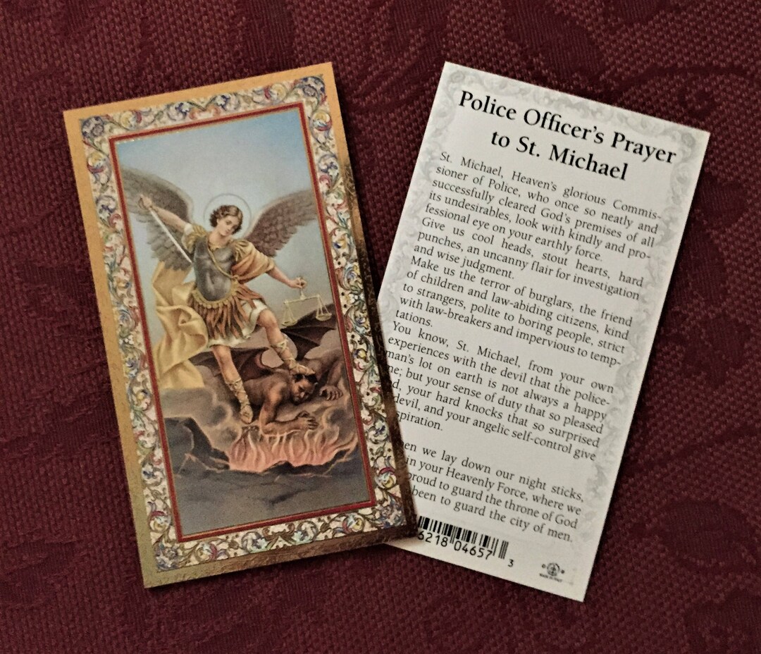 St. Michael the Archangel Police Officer's Prayer Card SHIPPING ...