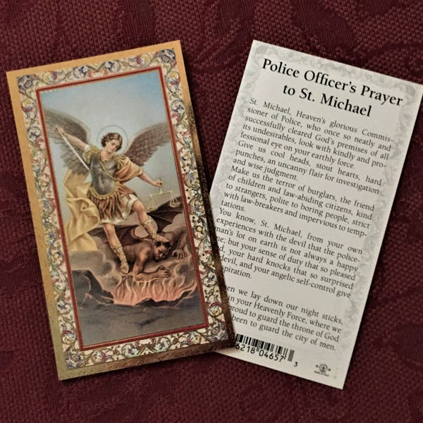 St Michael the Archangel Prayer Cards - Etsy