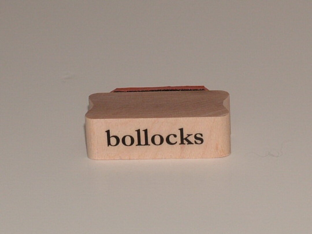 BOLLOCKS Rubber Art Stamp - Etsy