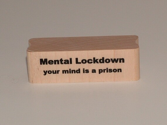 Mental Lock Down Your Mind is a Prison Rubber Art Stamp | Etsy