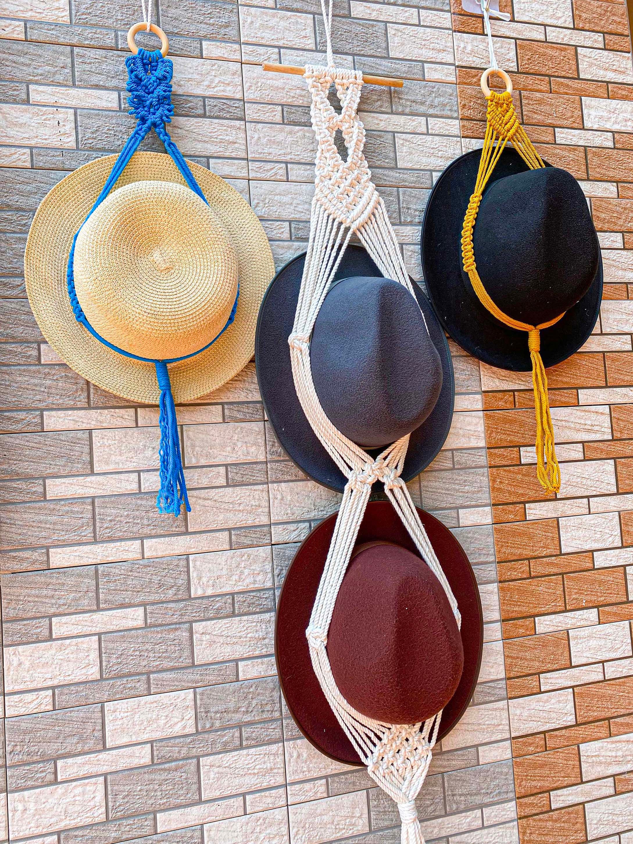 Full Handmade Macrame Farmhouse Cowboy Hanger Cowboy Hat - Etsy