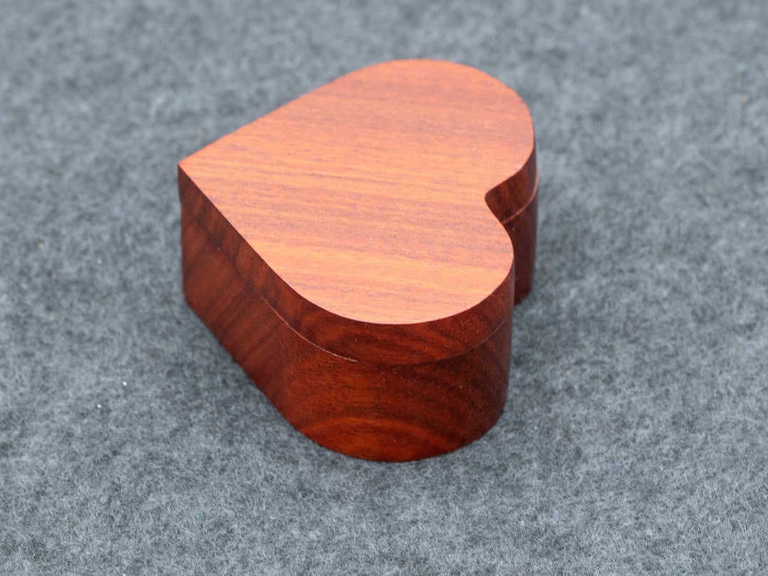 Bloodwood Heart Box With Lid - Etsy