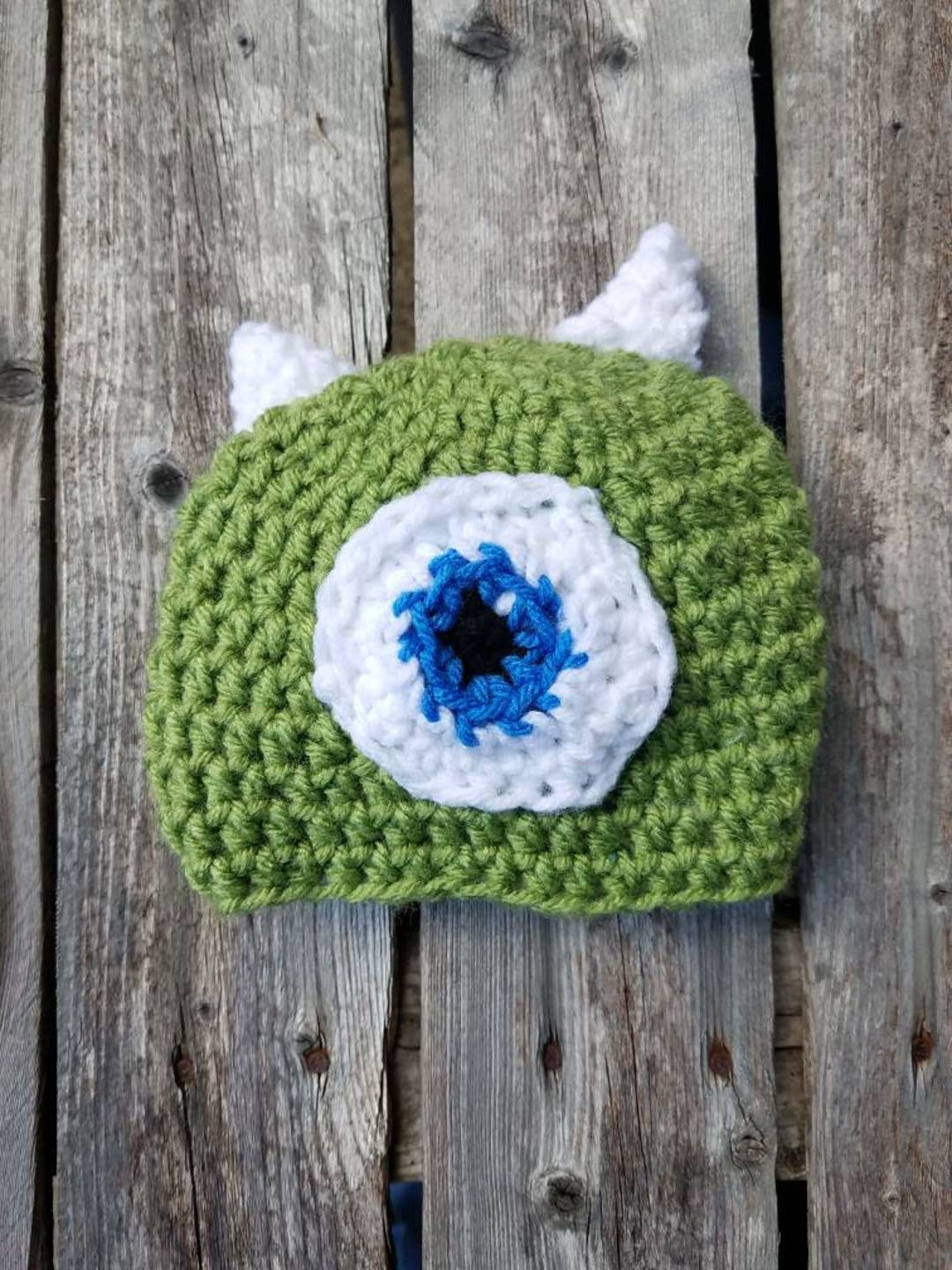 Monster Inc Crochet Hat, Mike Wazowski Monster Inc One Eye Monster Hat ...